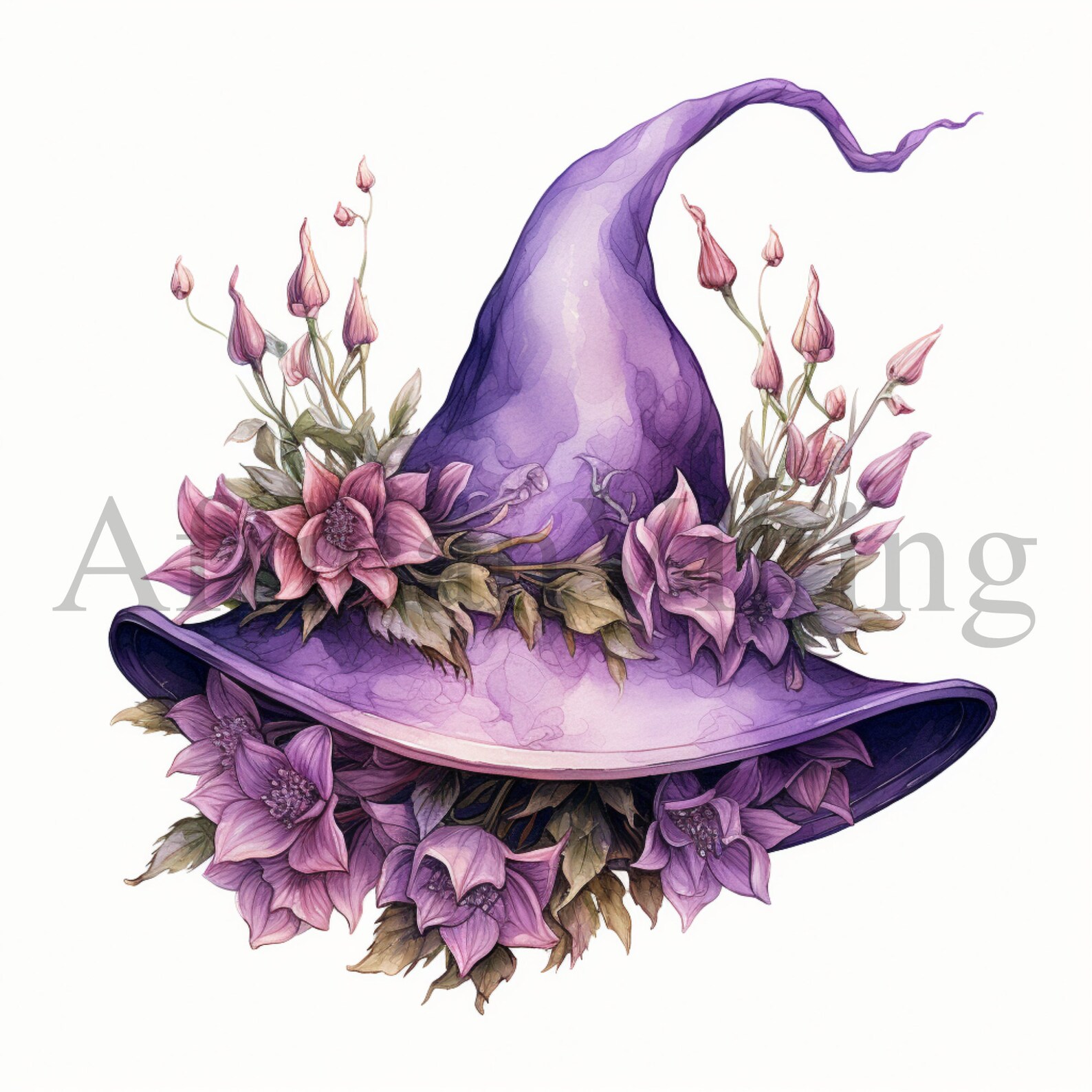 Witch Hat Clipart 10 High Quality Jpgs Digital Download Fairy Witch Hat Digital Paper Craft Clip ...