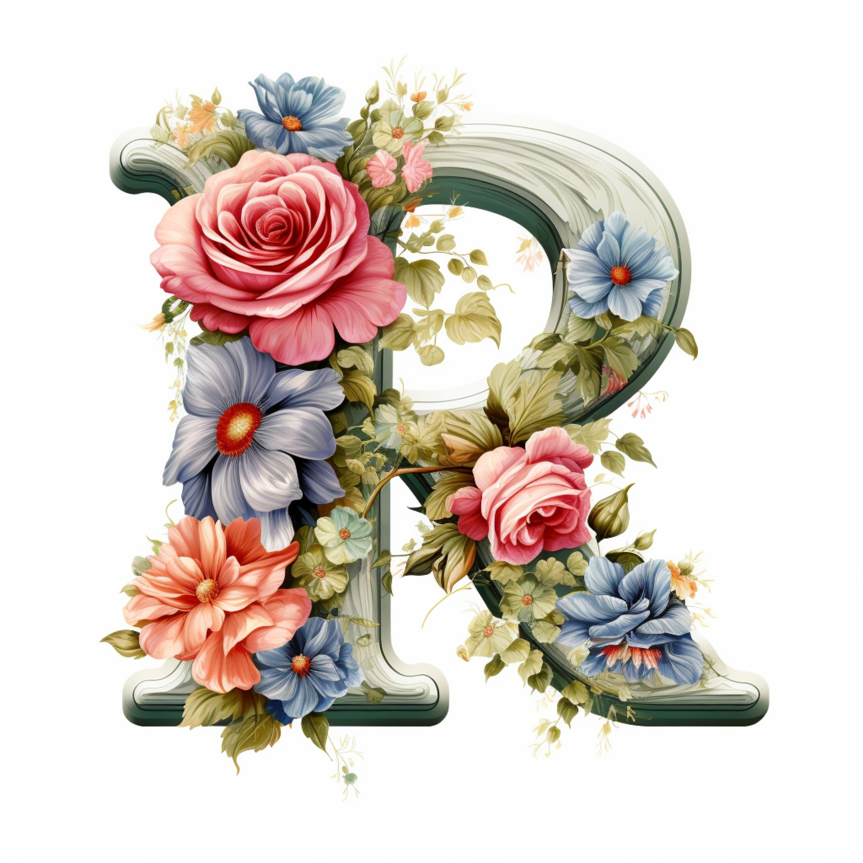 Letter R Clipart 10 High Quality Jpgs Digital Download Card Making ...