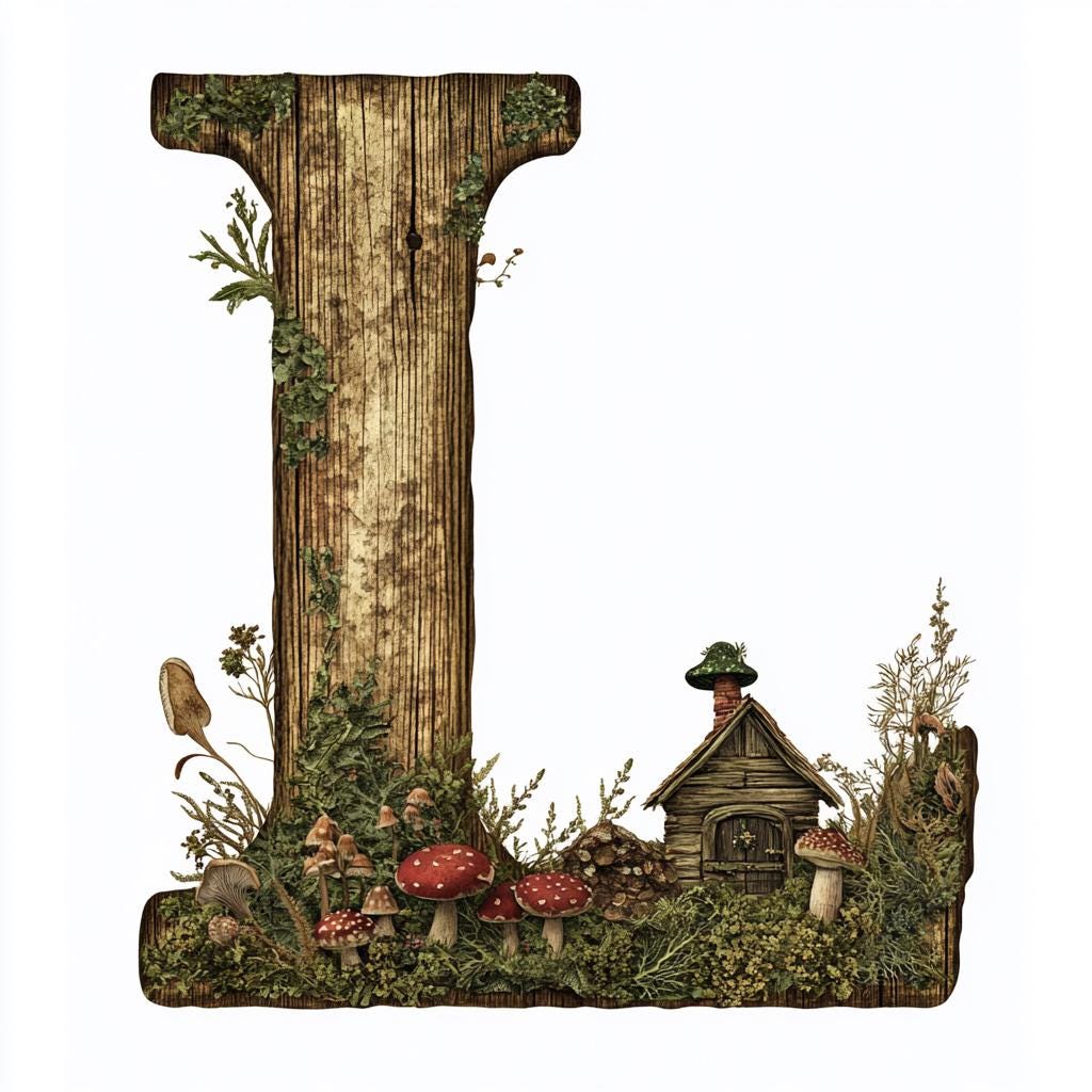 Floral Wood Letter L Clipart: Botanical Alphabet (JPG Files) - Etsy