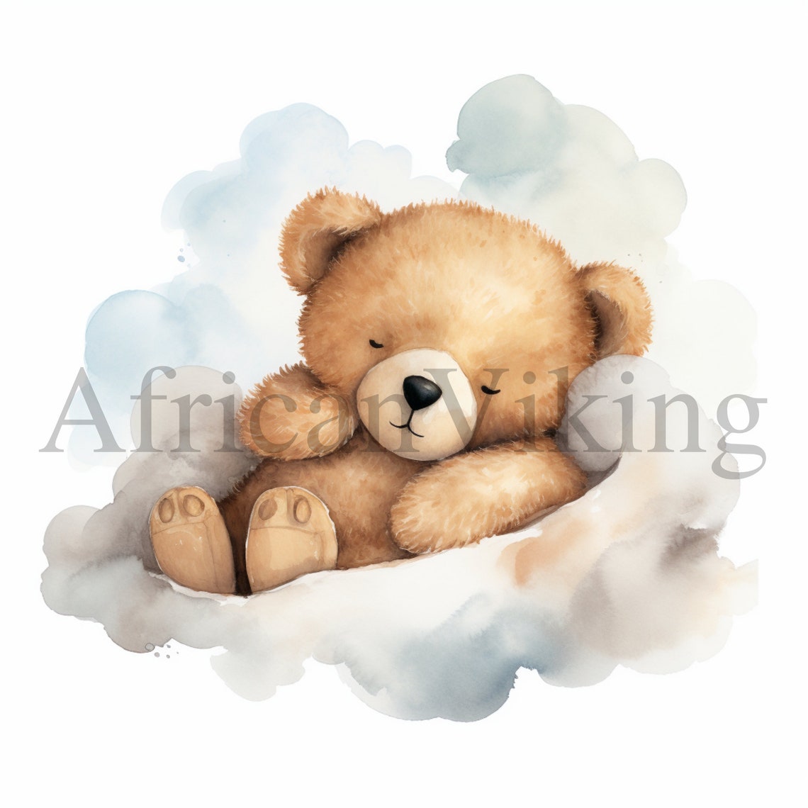 Sleeping Teddy Bears Clipart 10 High Quality Jpgs Digital Download Card ...