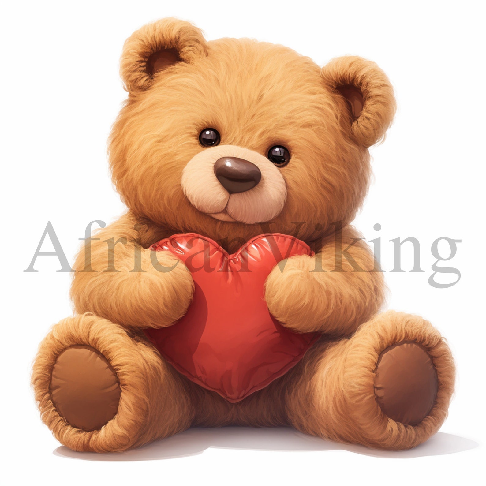 Teddy Bear With Heart Clipart | 10 High Quality Jpgs | Digital Download ...