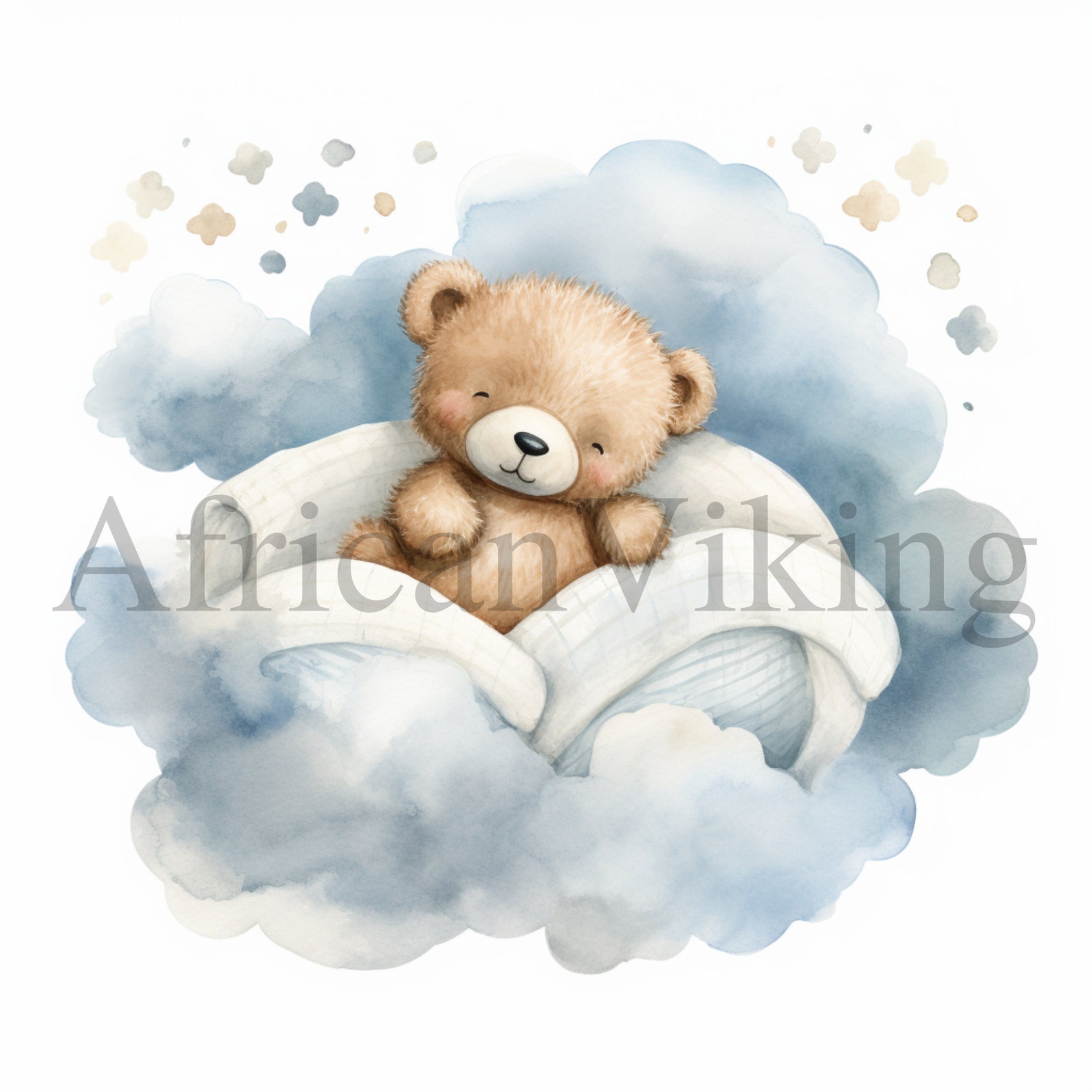 Sleeping Teddy Bears Clipart | 10 High Quality Jpgs | Digital Download ...