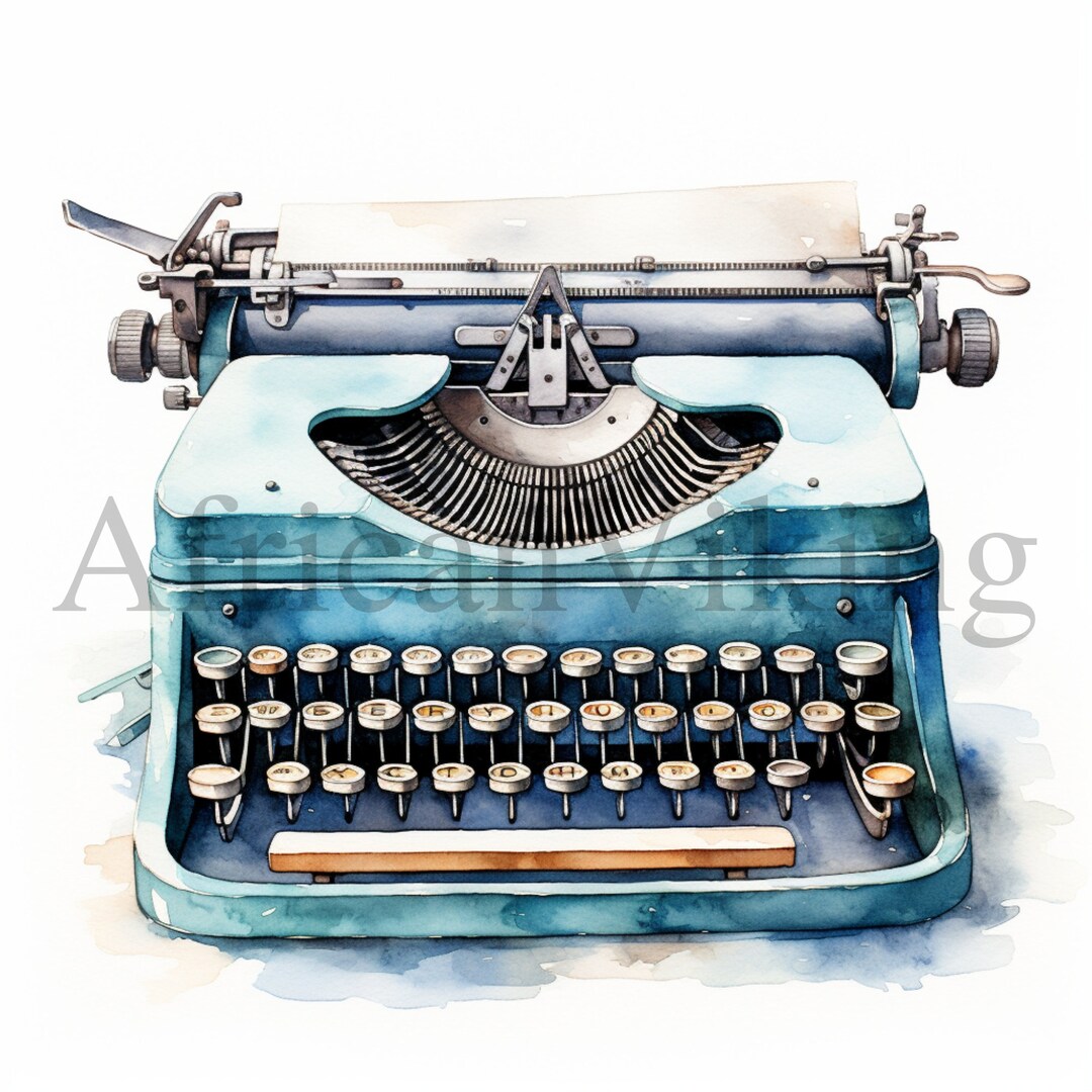 Typewriter Clipart | 10 High Quality Jpgs | Digital Download | Vintage ...