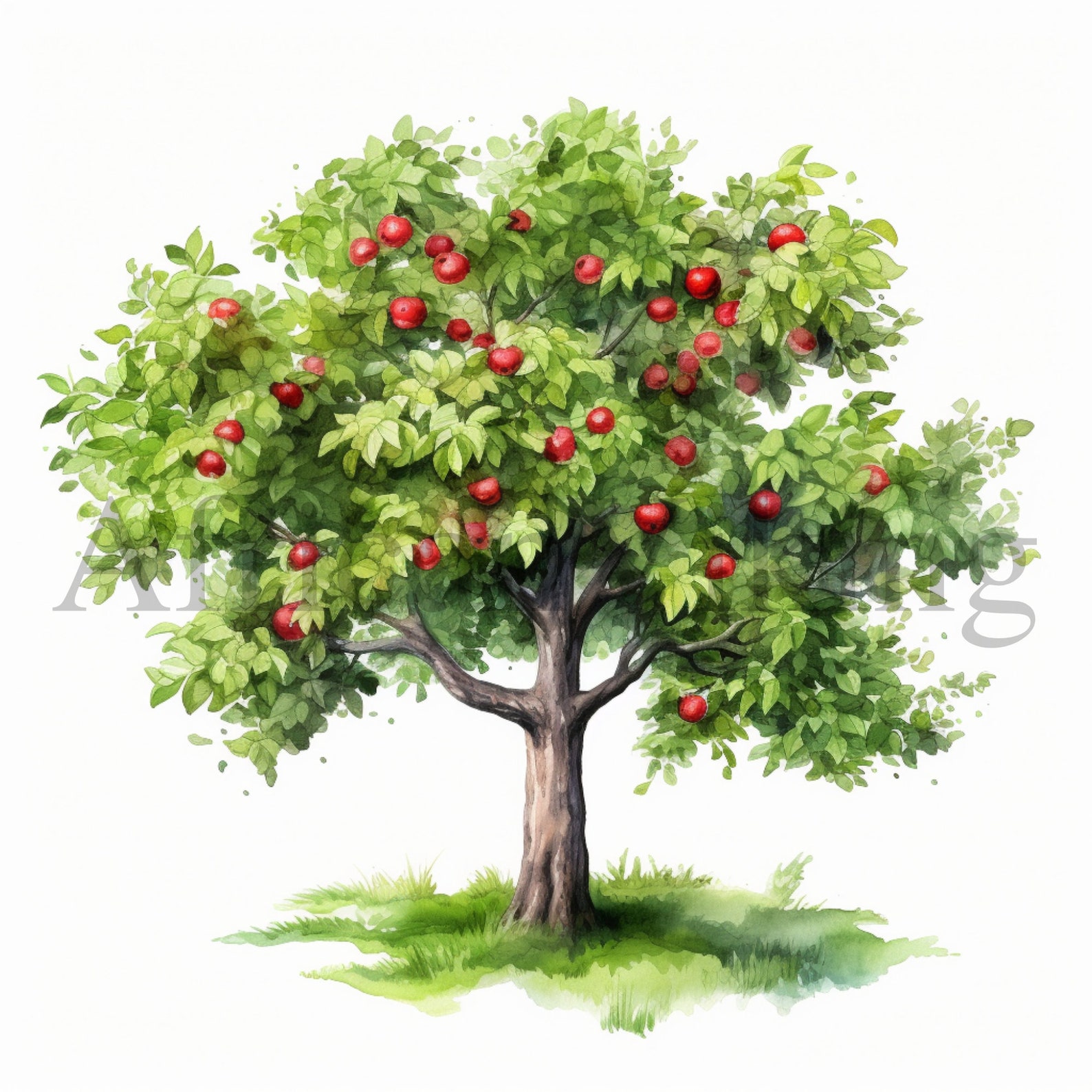 Apple Trees Clipart | 10 High Quality Jpgs | Digital Download | Apple ...