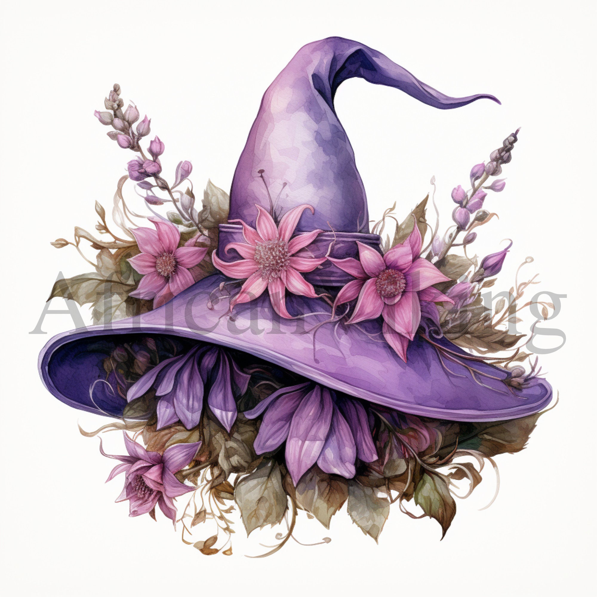 Witch Hat Clipart 10 High Quality Jpgs Digital Download Fairy Witch Hat ...