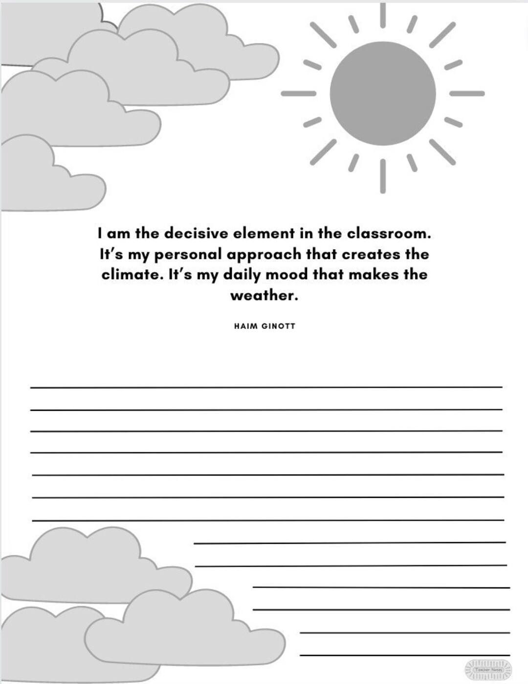 DIGITAL TEMPLATES: Teacher's Journal Reflection Pages - Etsy