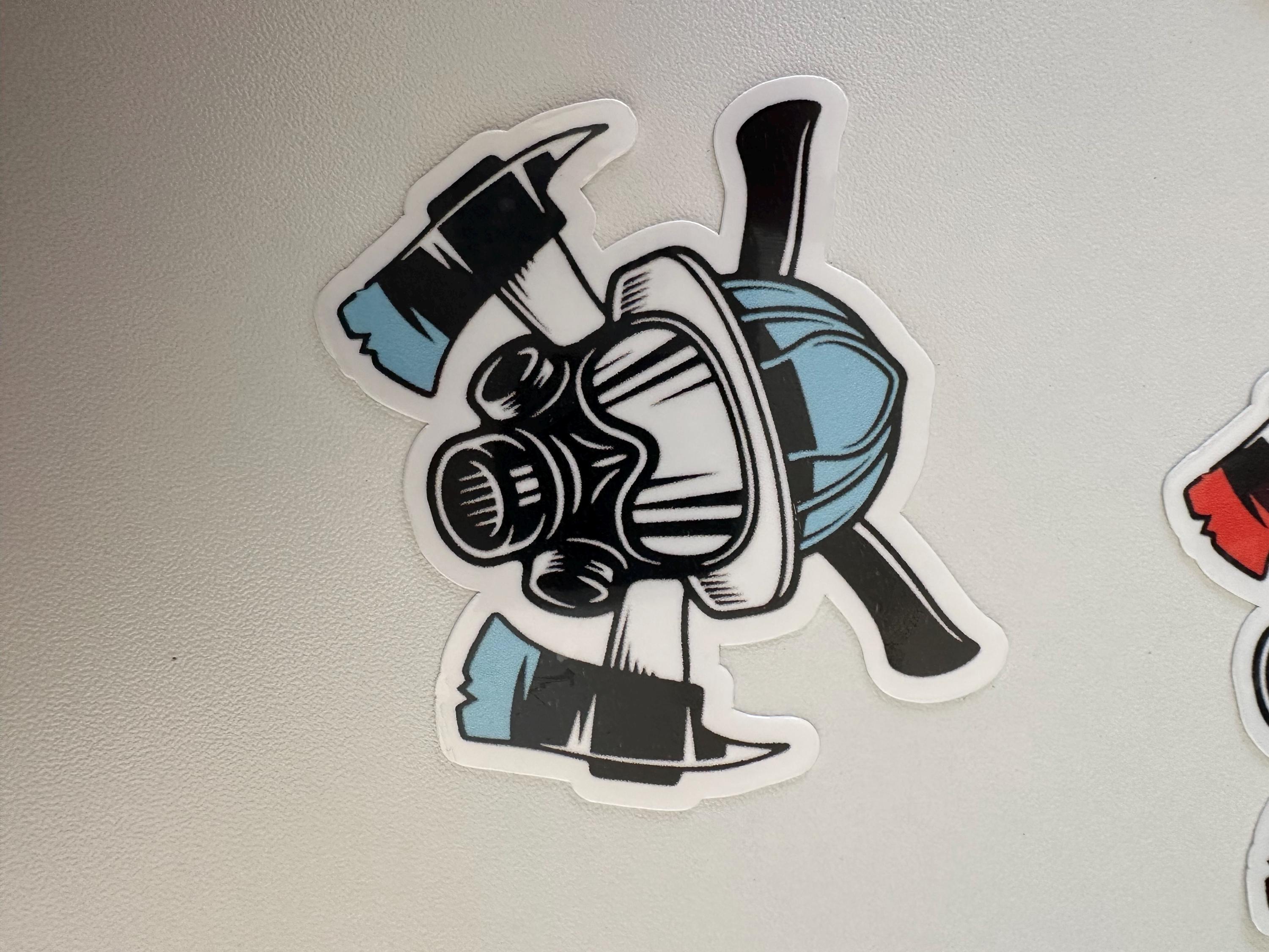 MINI Firefighter Symbol Kiss-cut Stickers, Fireman Decal, Personalized ...