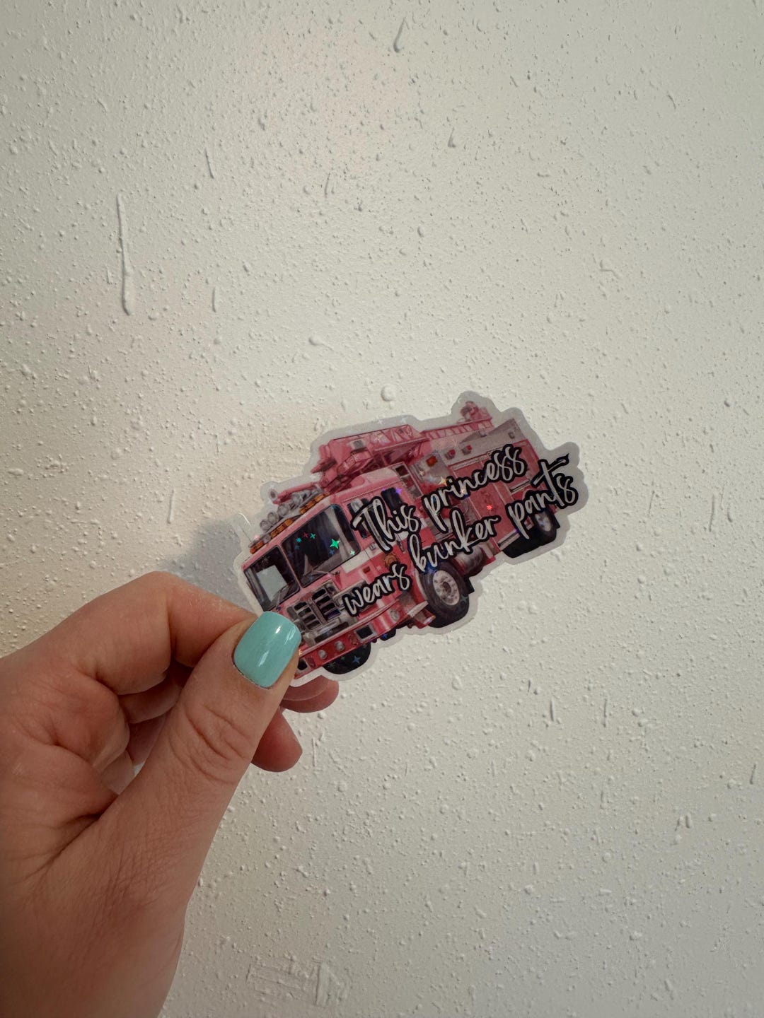 Pink Firefighter Princess Kiss-cut Stickers, Firefighter Gift ...