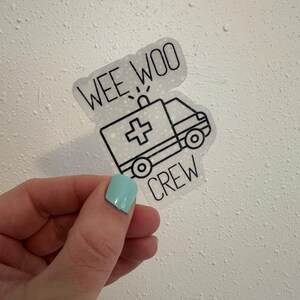 Wee Woo Crew Firetruck Ambulance Sticker - Etsy