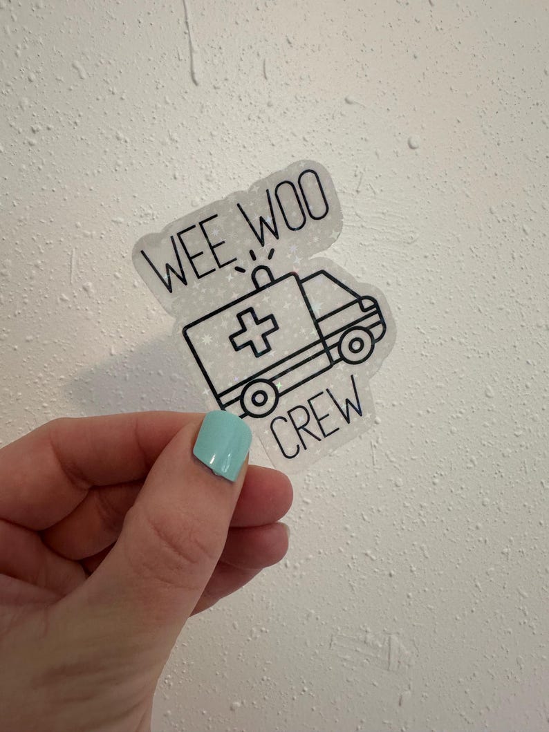 Wee Woo Crew Firetruck Ambulance Sticker - Etsy