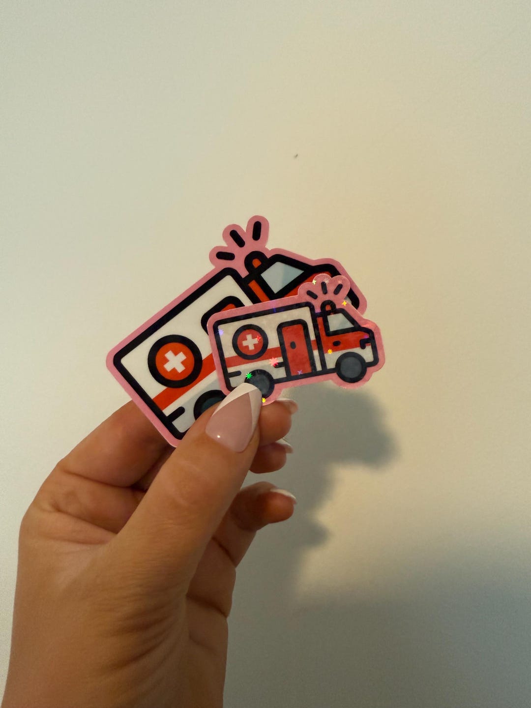 Pink Ambulance Sticker, EMS First Responder Decal, Glossy or Glitter - Etsy
