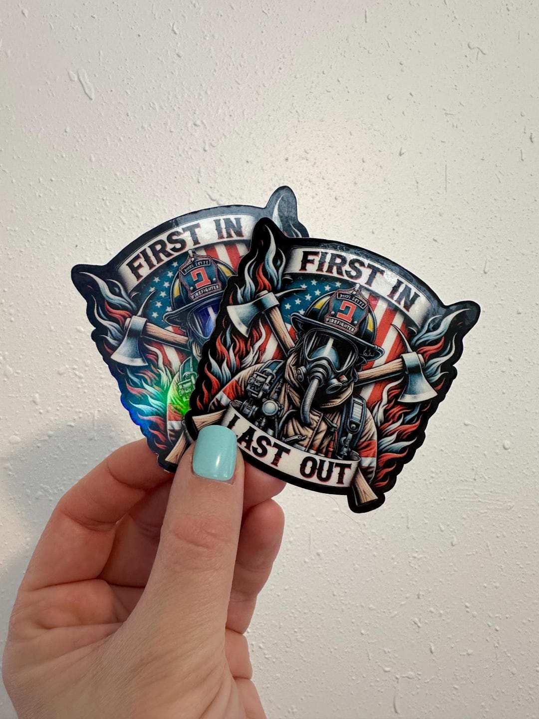 First in Last Out Firefighter Sticker - Etsy