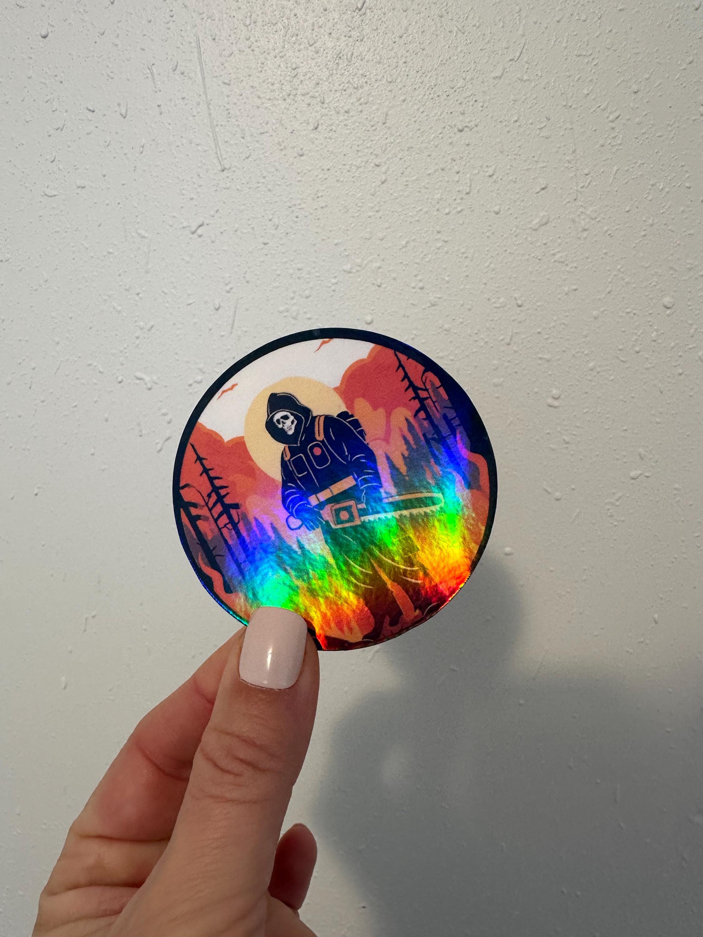 Grim Reaper Chainsaw Wildland Sticker - Etsy