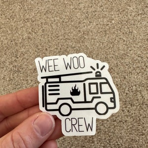Wee Woo Crew Firetruck Ambulance Sticker - Etsy