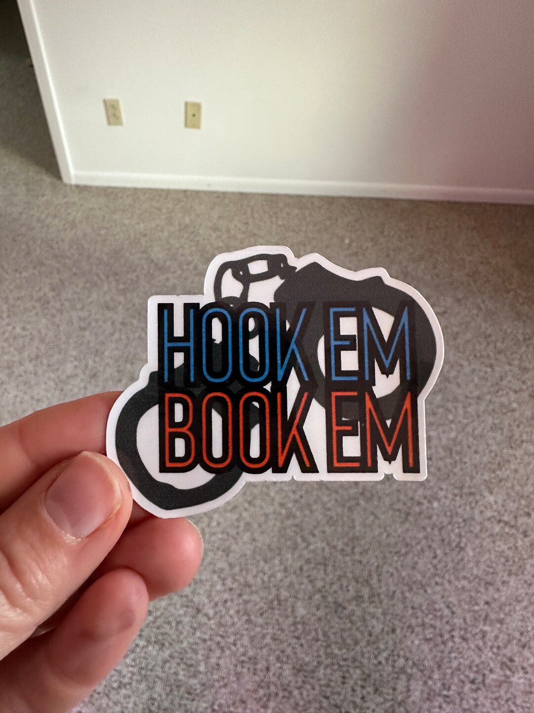 Hook Em and Book Em Police Sticker - Etsy