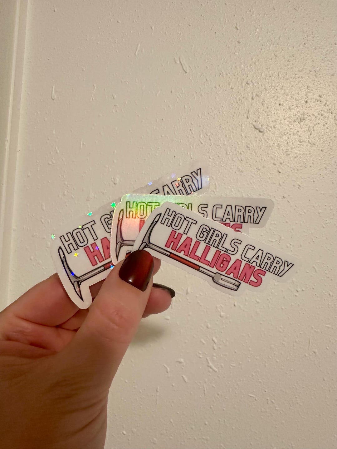 Hot Girls Carry Halligans Sticker, Female Firefighter Stickers ...