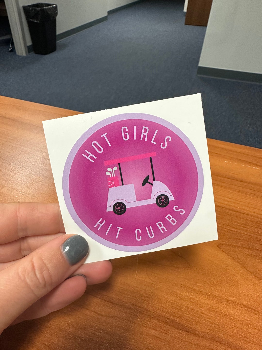 CLOSEOUT Hot Girls Hit Curbs Funny Golf Cart Sticker - Etsy