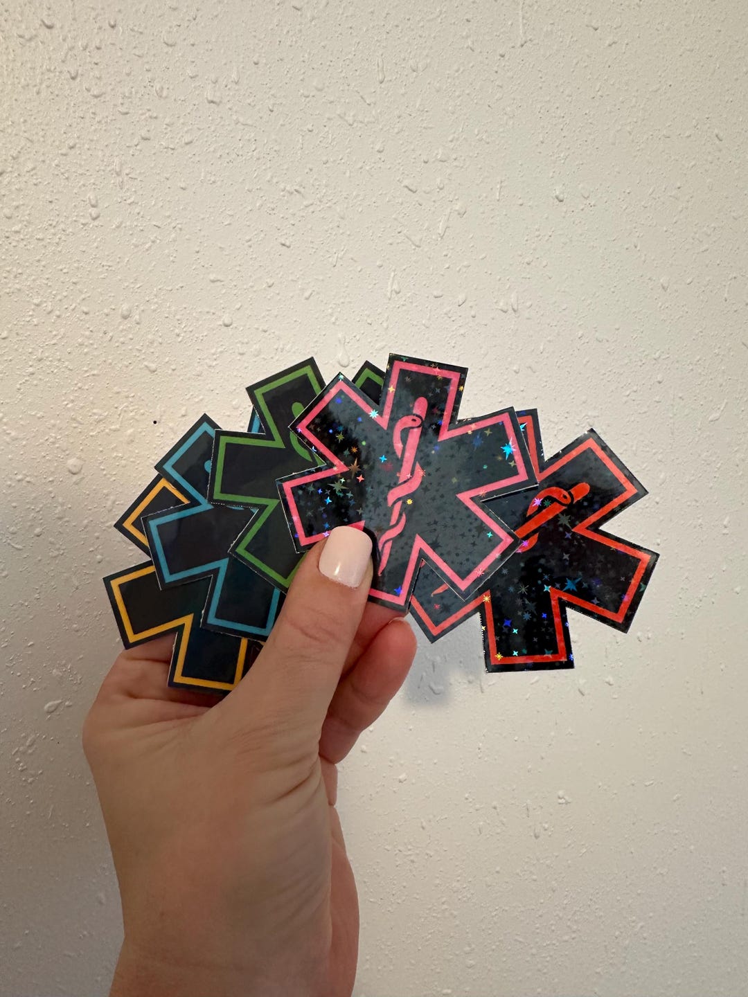 MINI 2inch Size EMT Black Star of Life Sticker, Paramedic Stickers, EMS ...