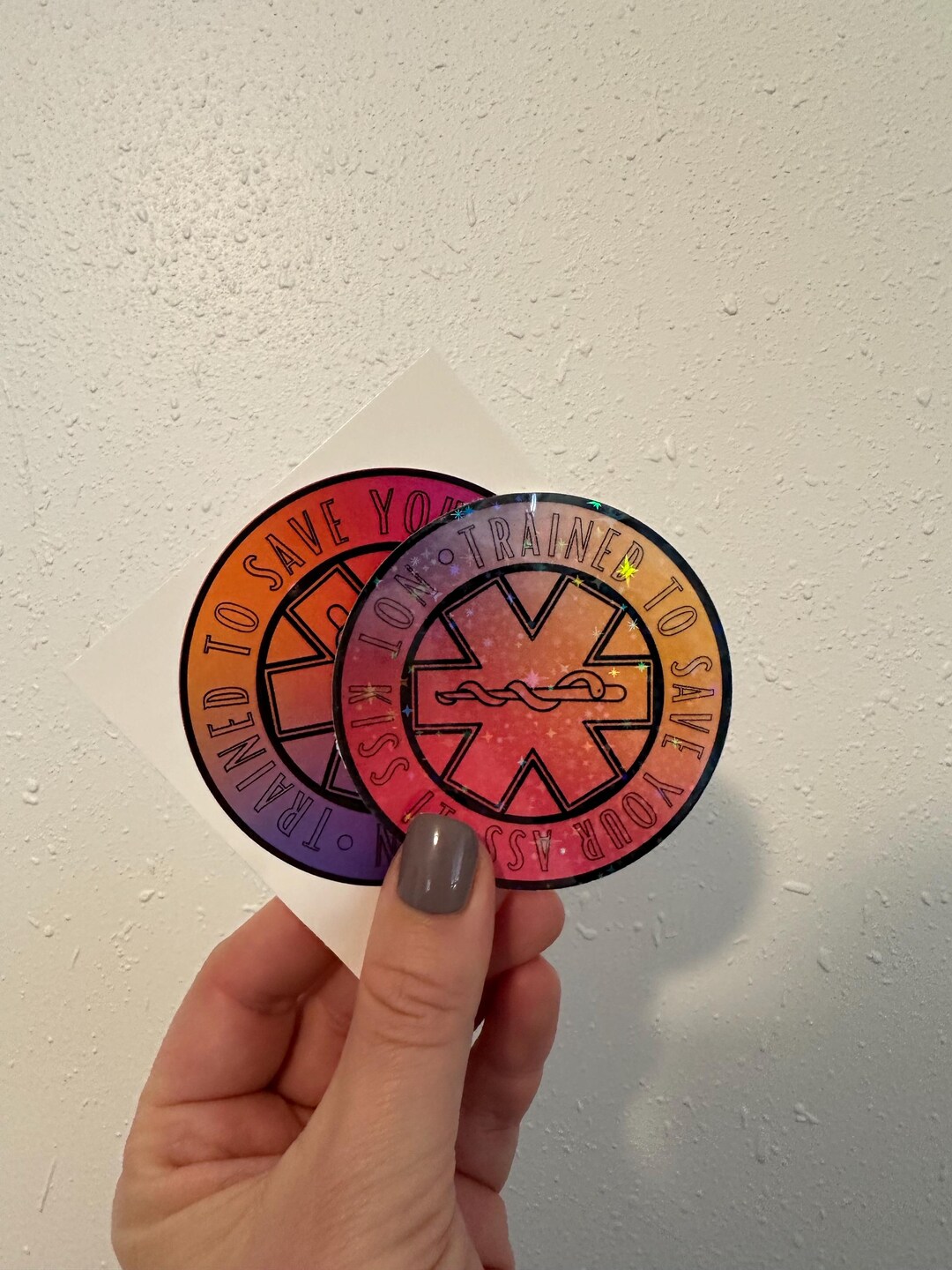 Funny EMS Kiss-cut Stickers, First Responder Decal, EMT Laptop Sticker ...