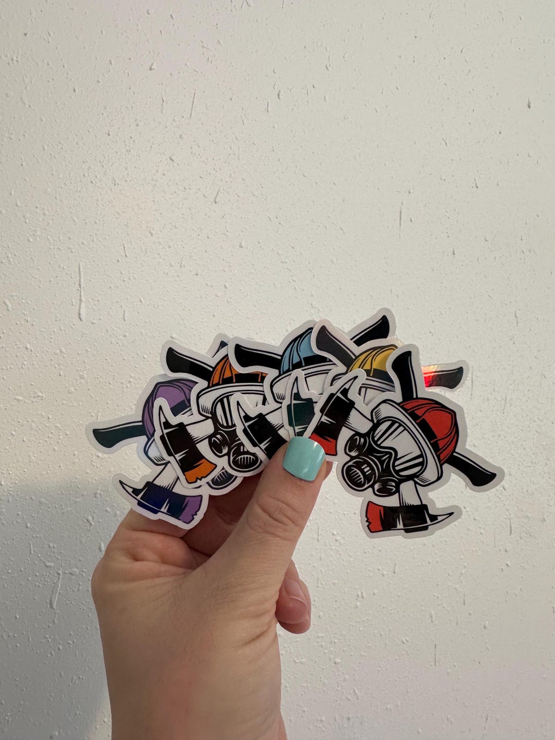 MINI Firefighter Symbol Kiss-cut Stickers, Fireman Decal, Personalized ...