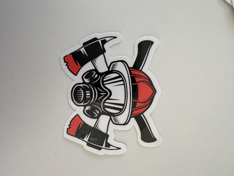 MINI Firefighter Symbol Kiss-cut Stickers, Fireman Decal, Personalized ...