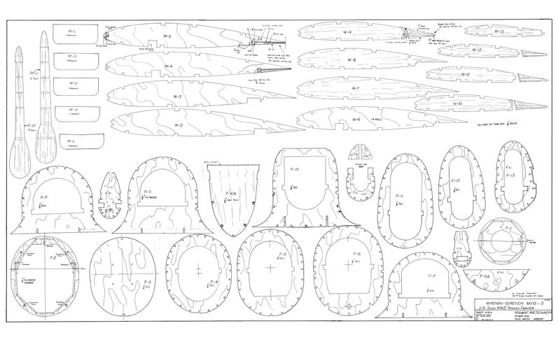 Aircraft RC Plane Model MIG3 Digital Plans PDF + DXF - Etsy