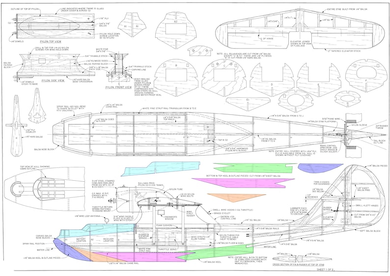 Aircraft RC Plane Model PBY-2 Catalina Digital Plans / Pdf + Dxf - Etsy