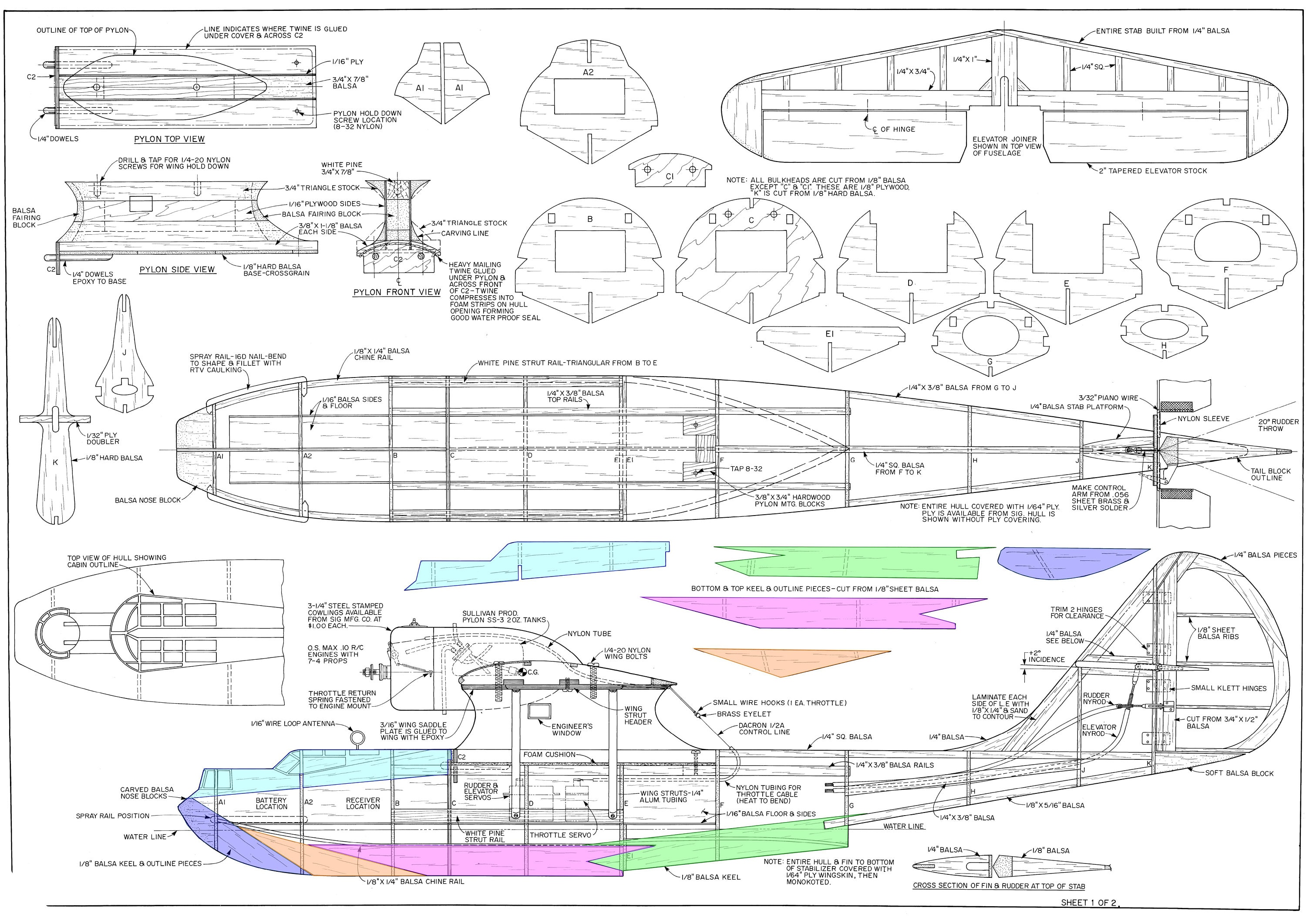 Aircraft RC Plane Model PBY-2 Catalina Digital Plans / Pdf + Dxf - Etsy