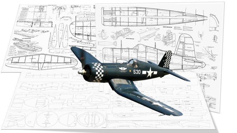 Aircraft RC Plane Model F4u-corsair Digital Plans / PDF + DXF - Etsy