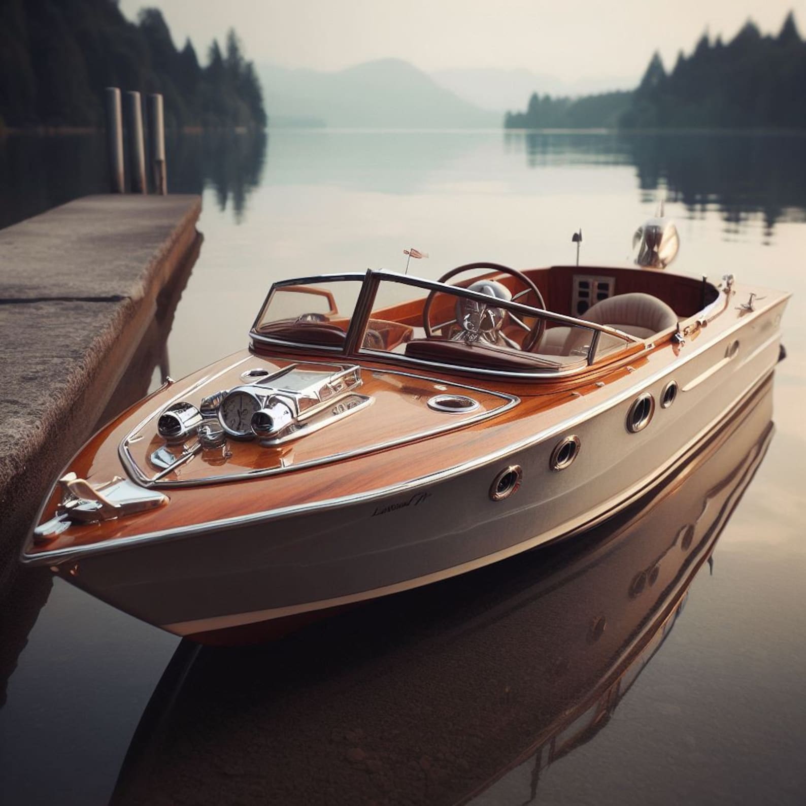 Rc Model Ship Runabout RIVIERA 17 Riva Aquarama 1:10 Scale Digital ...