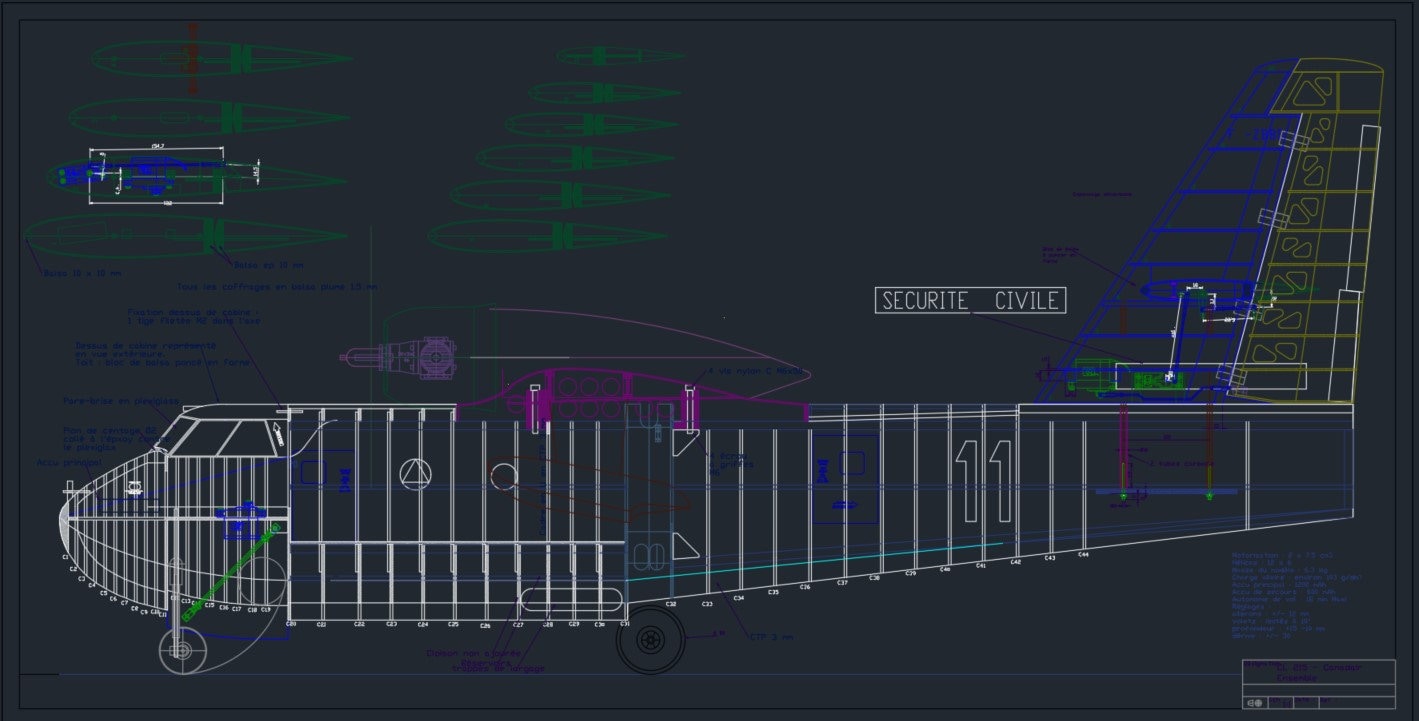 Aircraft RC Plane Model Canadair CL215 Digital Plans DXF - Etsy