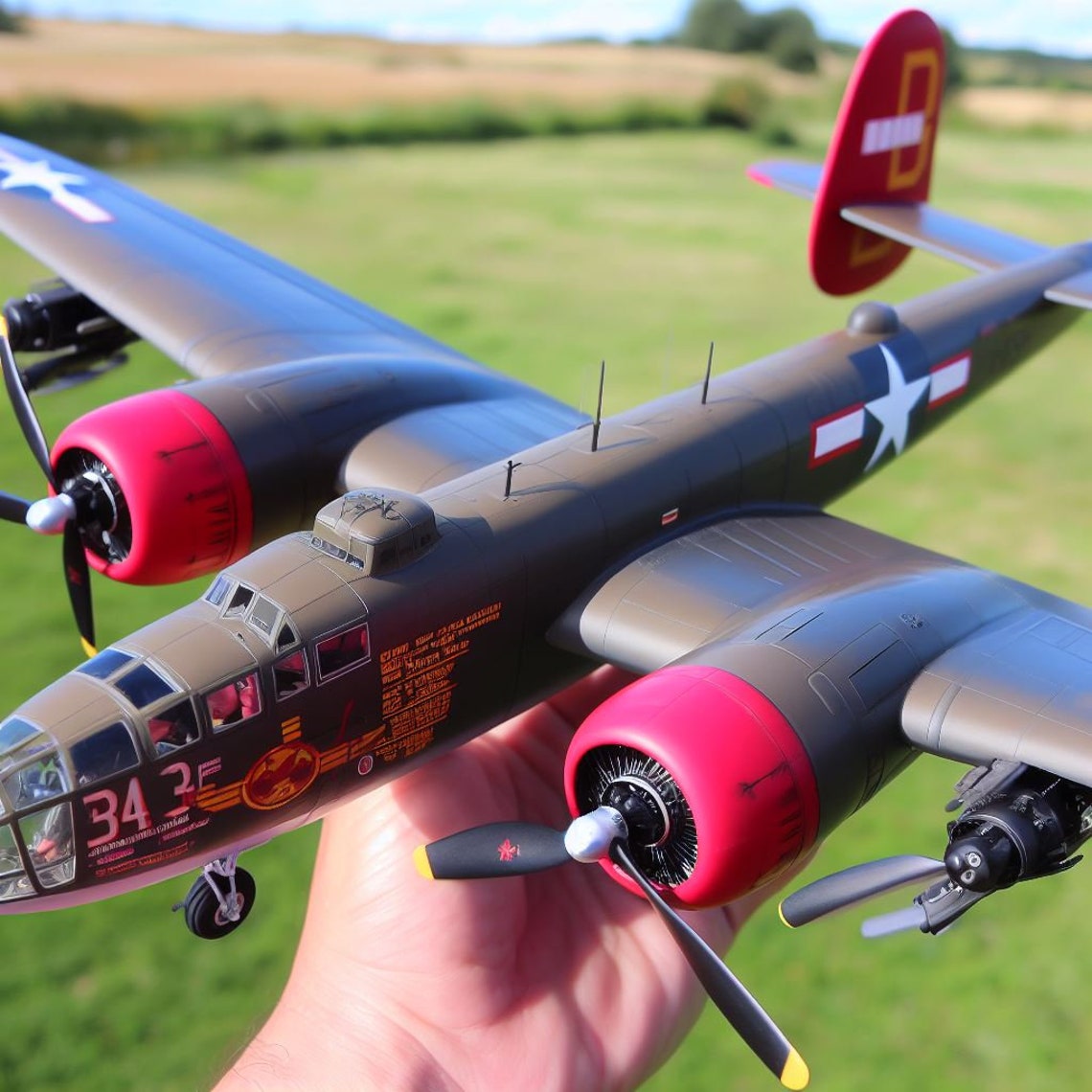 Aircraft RC Plane Model B25 MITCHELL BOMBER Digital Plans / Pdf + Dxf ...