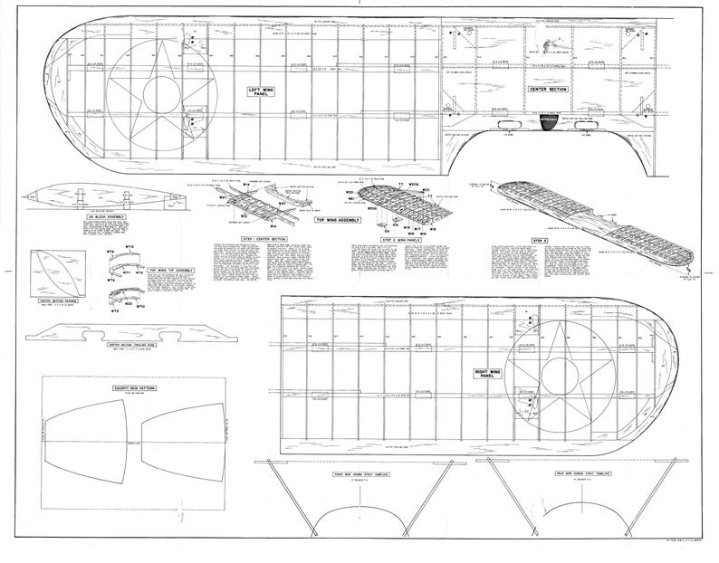 Aircraft RC Plane Model Pt-17 Stearman Digital Plans / PDF + DXF - Etsy