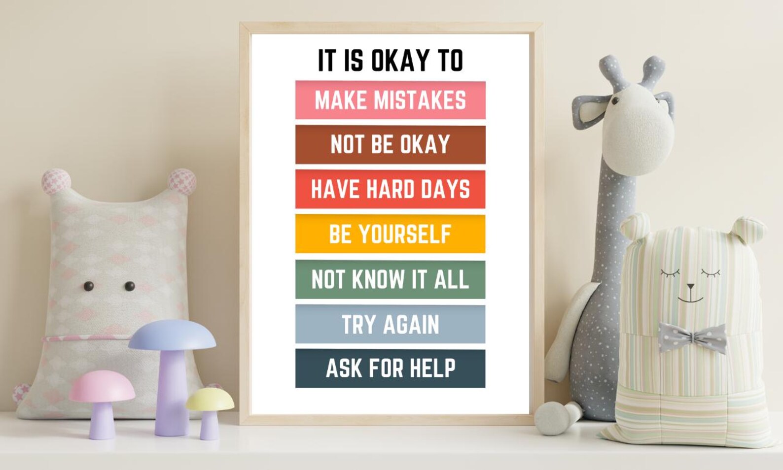 Its Ok Not to Be Ok, Positive Affirmations for Kids, Classroom Art ...