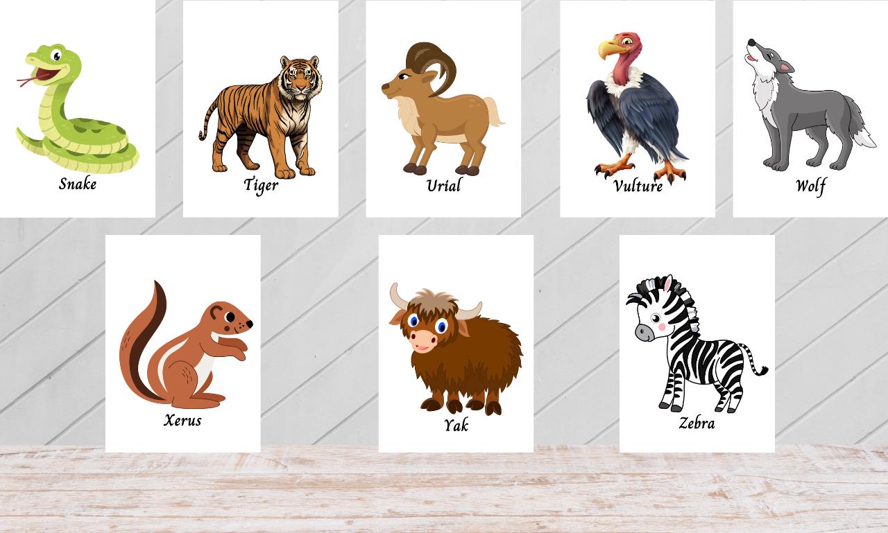 26 Printable Animal Alphabet Flashcards, Montessori Flash Cards ...