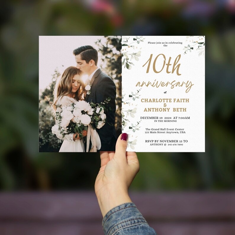 Timeless Anniversary Celebration Invitation – Any Year, Perfect for ...