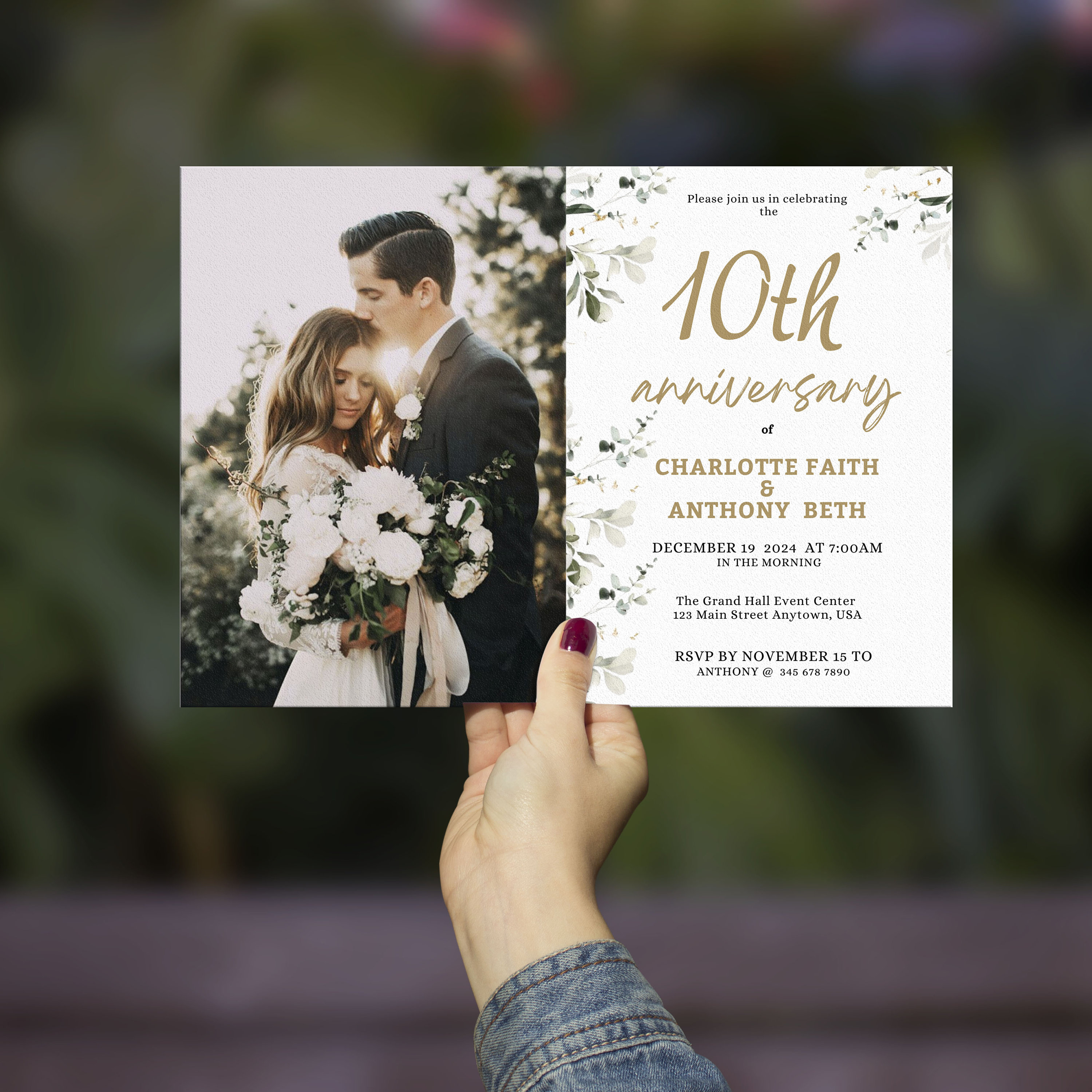 Timeless Anniversary Celebration Invitation – Any Year, Perfect for ...
