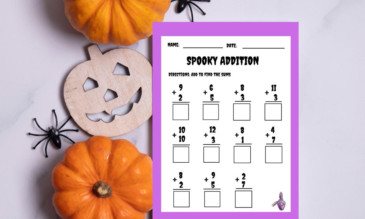 Kids Halloween Maths Games,printable Kids Halloween Games,kids ...