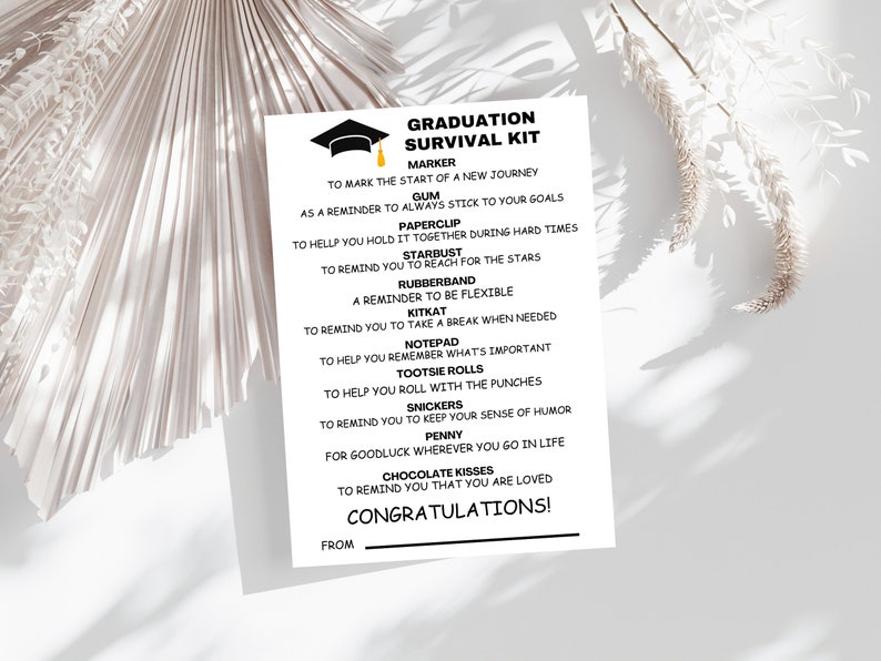Graduation Survival Kit, Graduate Gift Idea, Graduation Survival Kit ...