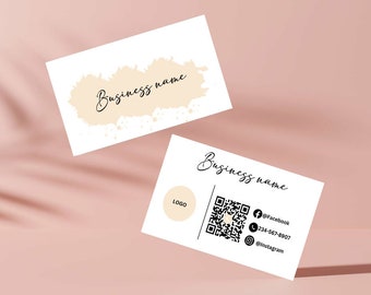 Editable Business Card Template With QR Code, Ready for Instant ...
