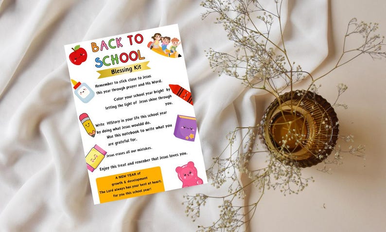 Back to School Blessing Kit, Backpack Blessing, Backpack Prayer, First ...