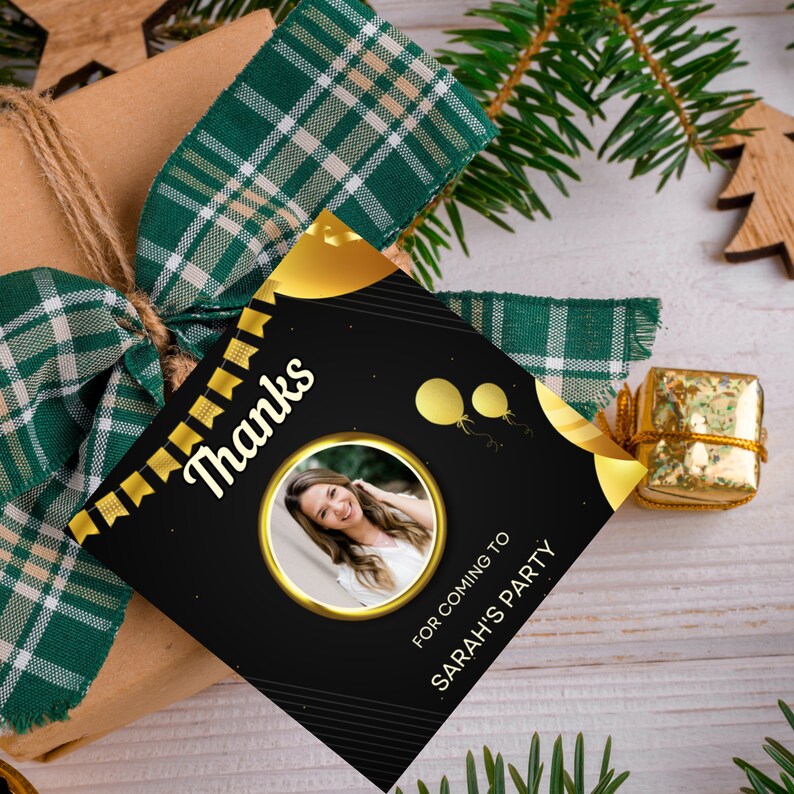 Editable Birthday Tags, Printable Birthday Tags, Thanks for Coming Tag ...