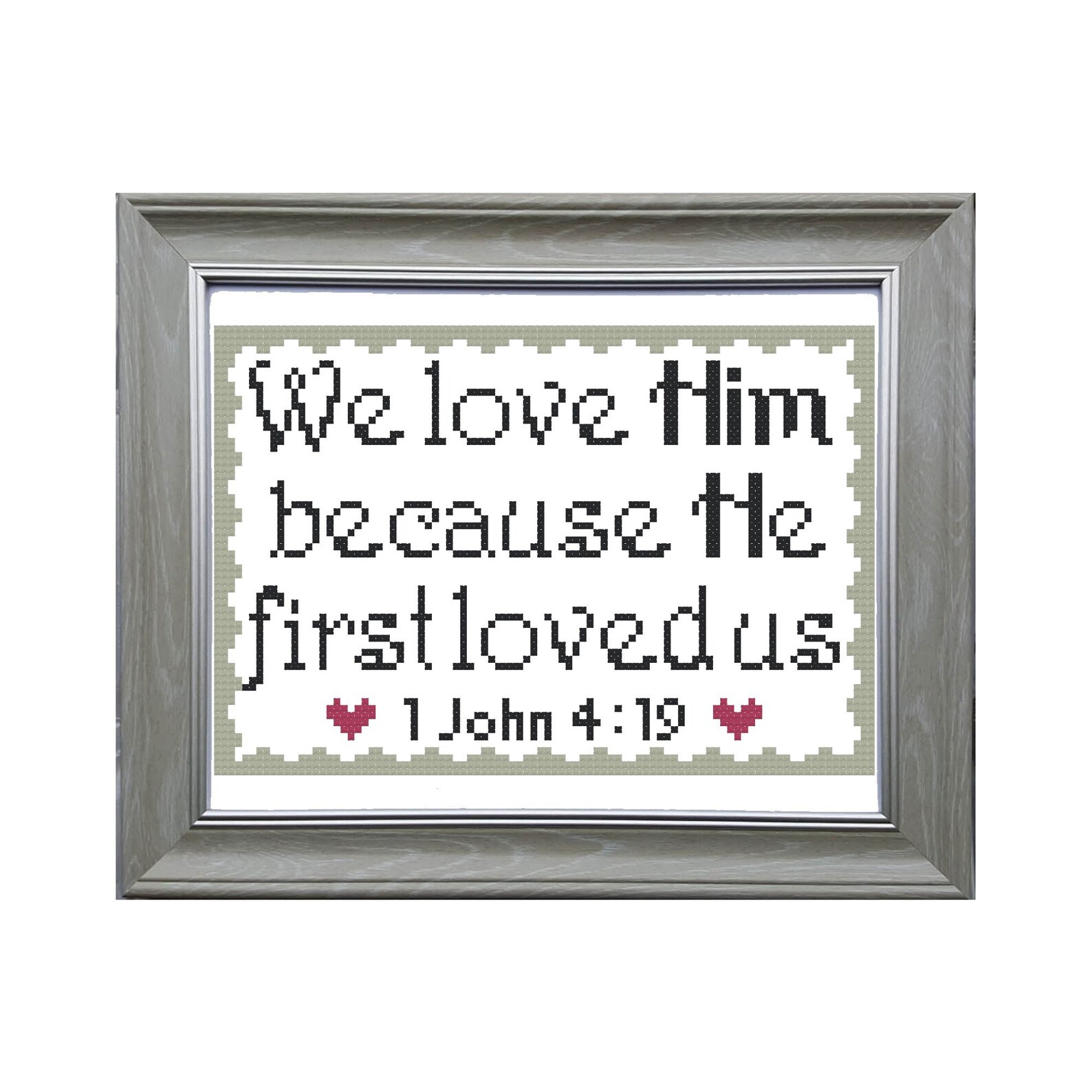 Scripture Cross Stitch Pattern With Phrase PDF File - Etsy