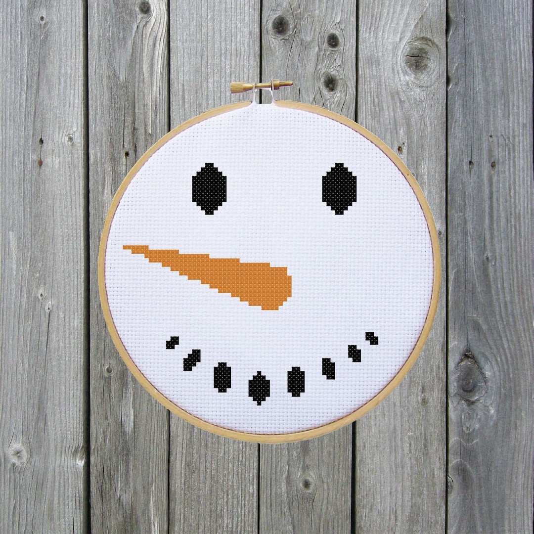 Snowman Cross Stitch Pattern - PDF File - Instant Download - Winter ...