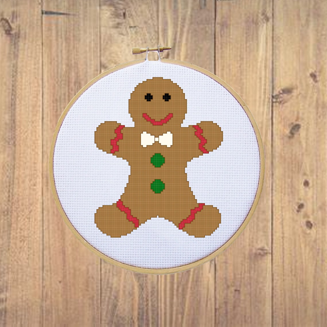 Gingerbread Man Christmas Cross Stitch Pattern (PDF File) - Etsy