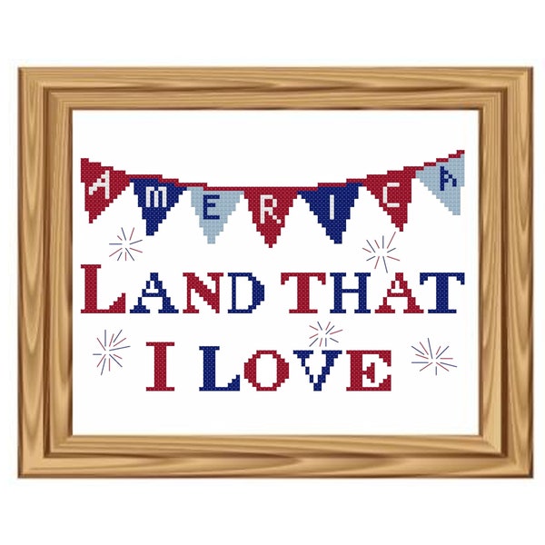 Patriotic Cross Stitch Pattern - Etsy
