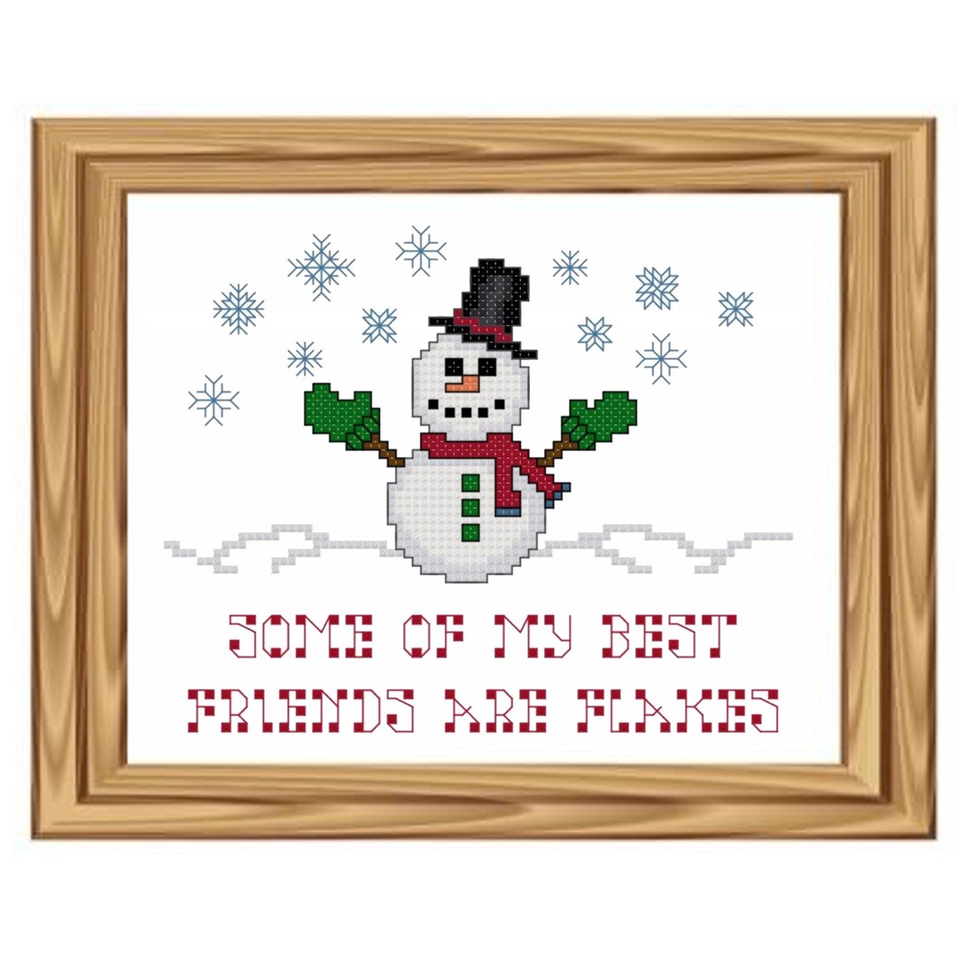 Snowman Cross Stitch Pattern - PDF File - Instant Download - X Stitch ...