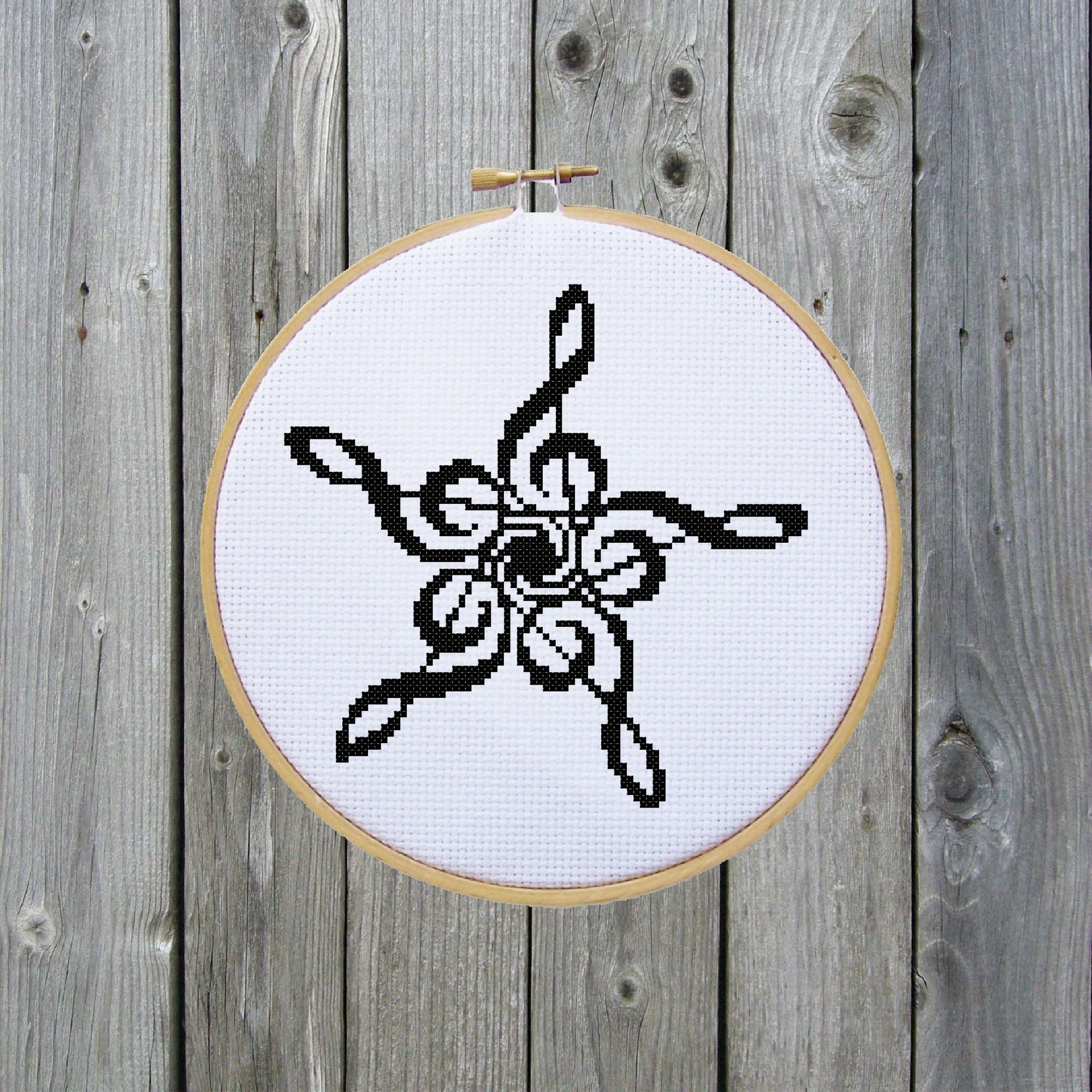 Music Star Counted Cross Stitch Pattern - PDF File - Instant Download ...