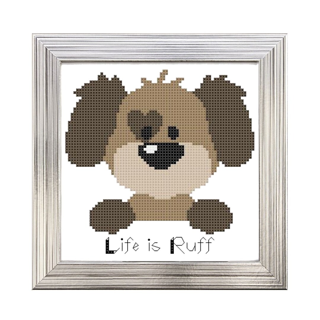 Life is Ruff Dog Cross Stitch Pattern - Instant Download - X Stitch ...