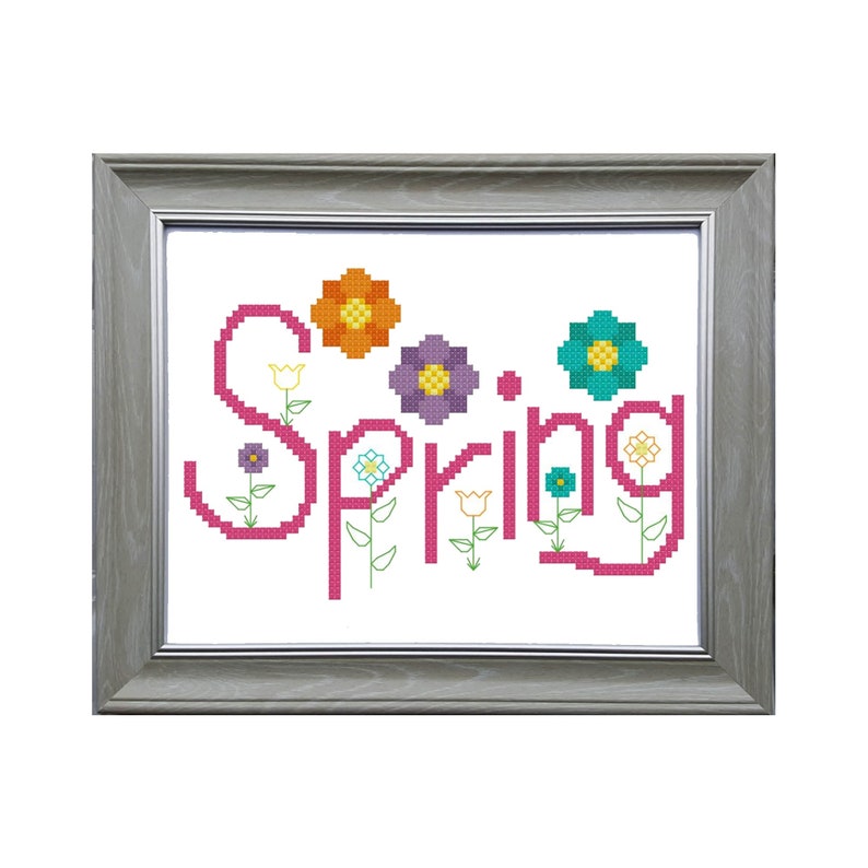 Spring Cross Stitch Pattern - PDF File - Instant Download - X Stitch ...